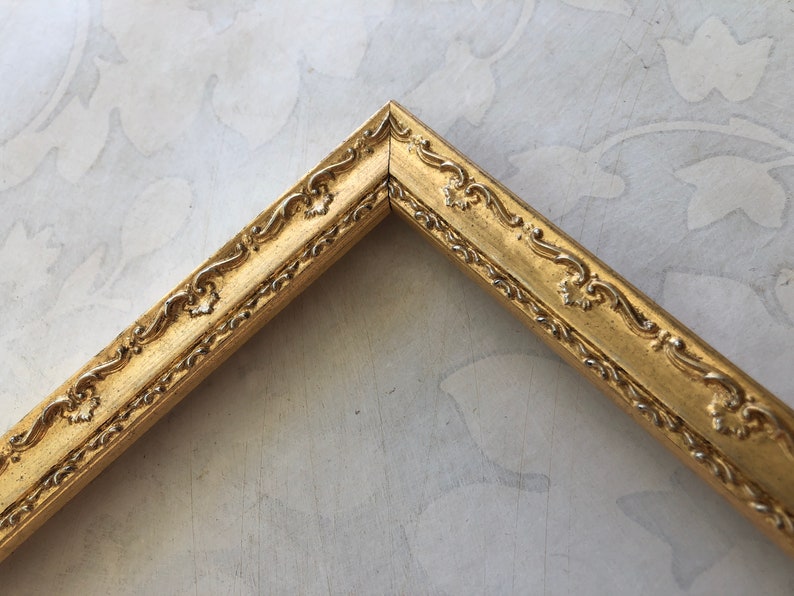 Vintage Bright Gold Picture Frame Baroque Victorian Photo - Etsy