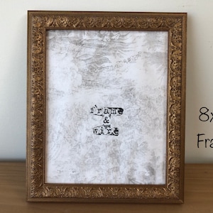 Ornate Gold Picture Frame- Antiqued Gold Photo Frame- Custom Picture ...