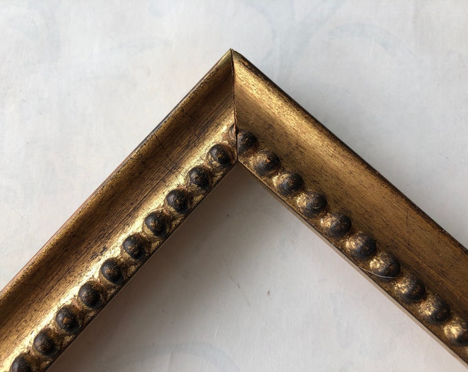 Distressed Gold Picture Frame W/bead Vintage Custom Sizes - Etsy