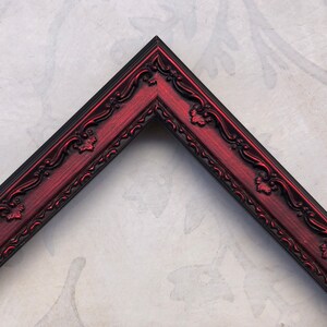 Metallic Ornate Red Picture Frame- Victorian Christmas Valentines Red ...