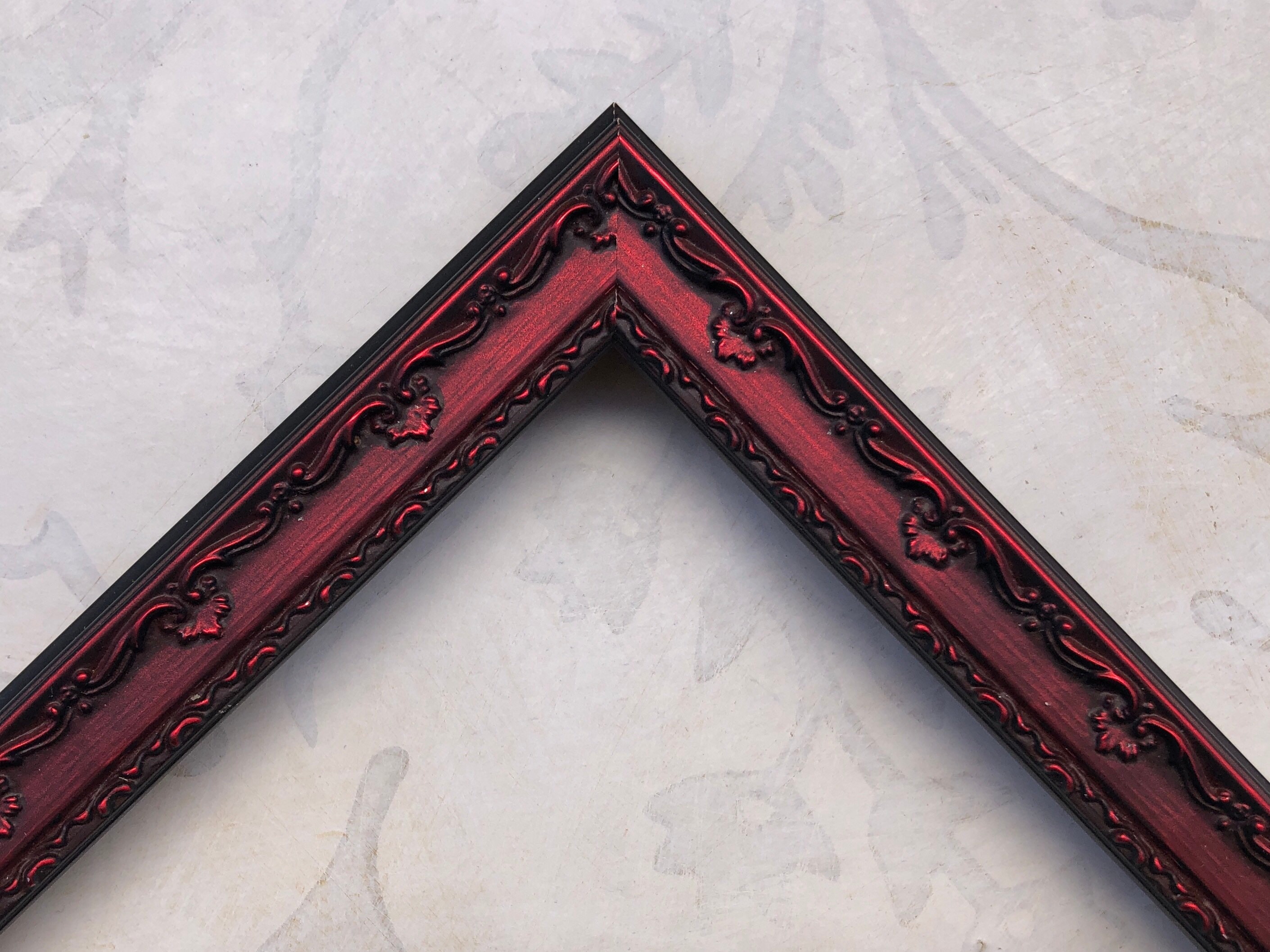 Metallic Ornate Red Picture Frame Victorian Christmas | Etsy