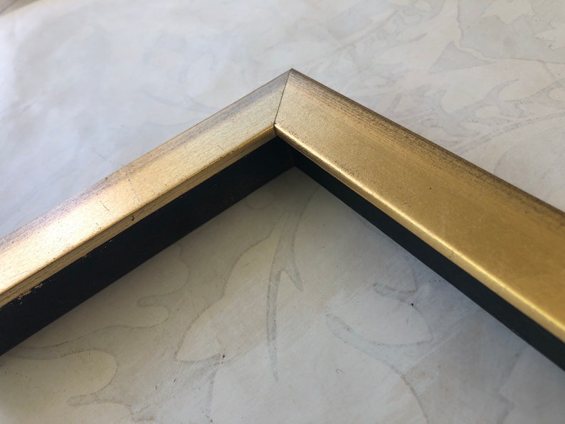 Square Lightly Distressed Gold Picture Frame Large Frame - Etsy