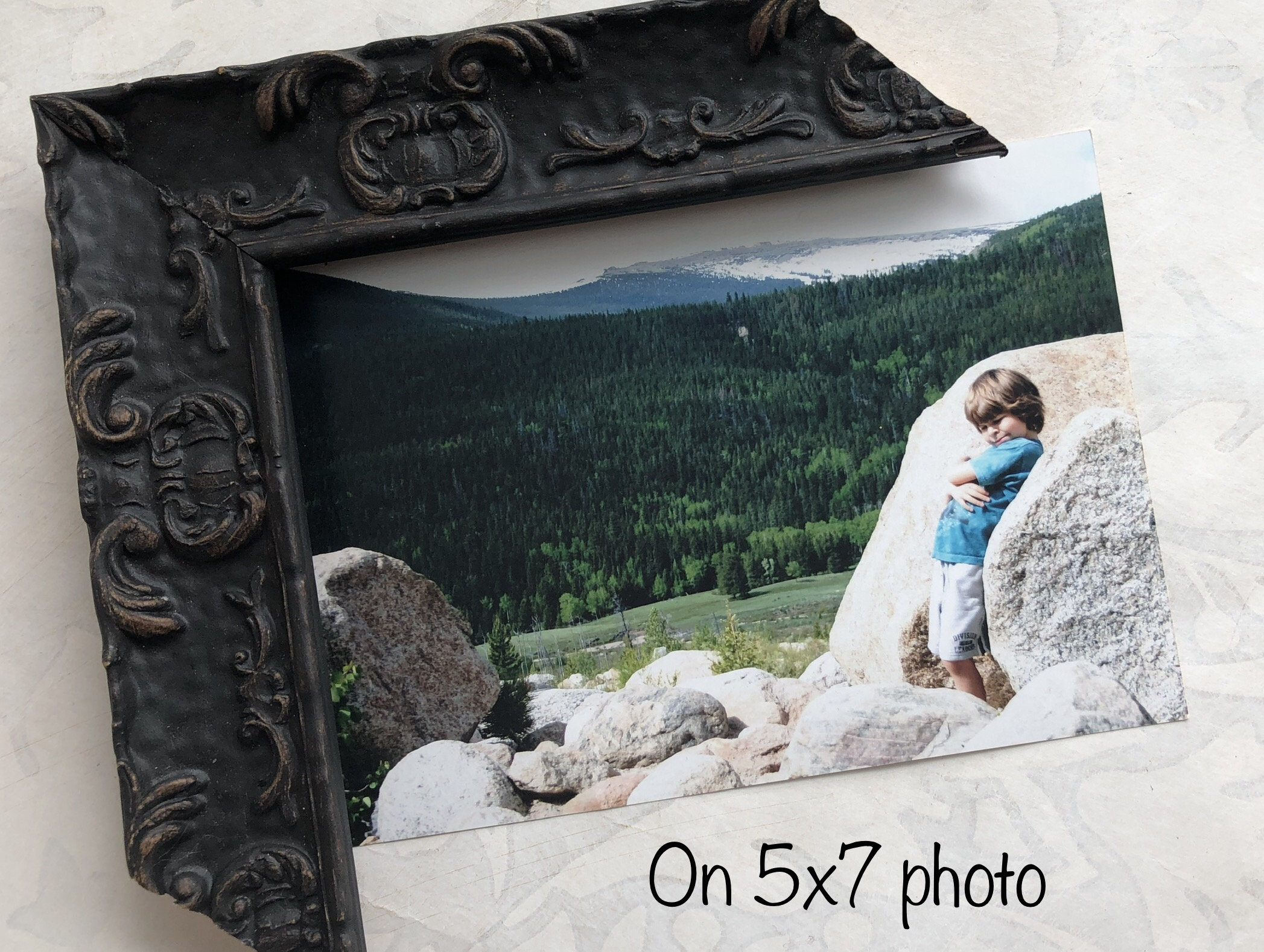 Satin Black Picture Frame Victorian Gothic Style A4 4x4 4x6 | Etsy