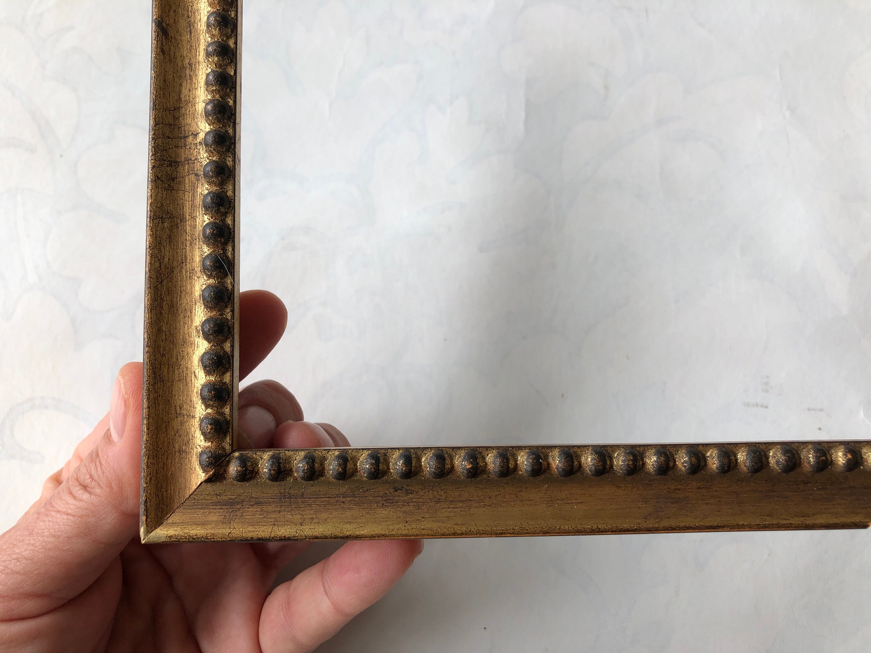 Distressed Gold Picture Frame W/bead Vintage Custom Sizes | Etsy