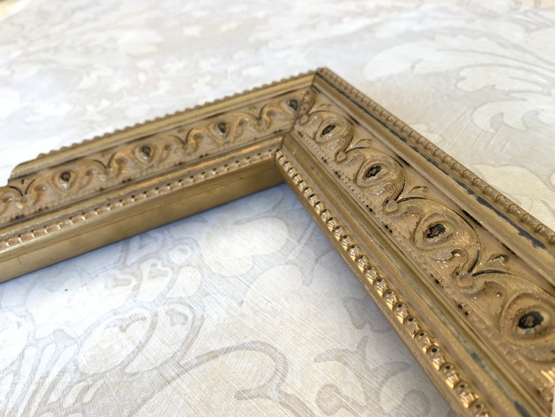 2 1/4" Large Gold Picture Frame - Ornate Victorian Design - Soft Muted ...
