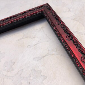 Metallic Ornate Red Picture Frame- Victorian Christmas Valentines Red ...