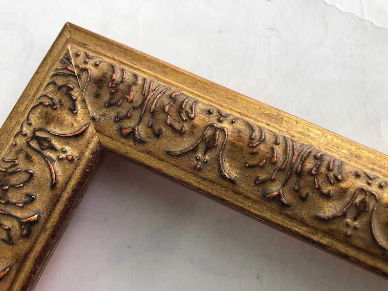 Ornate Gold Picture Frame Antiqued Gold Photo Frame Custom - Etsy
