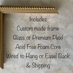 Vintage Light Matte Gold Picture Frame W/ Doubled Bead - Custom Picture ...