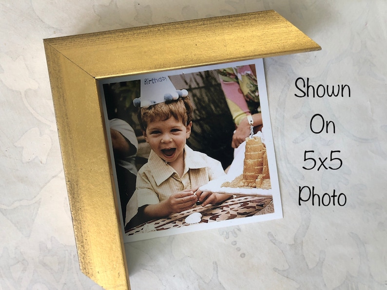 Square Lightly Distressed Gold Picture Frame Large Frame - Etsy