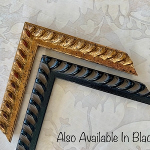 Antiqued Gold Picture Frame W/rope Detail- Vintage Gold Photo Frame A5 ...