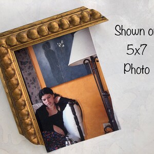 Chunky Bead Gold Picture Frame, Antique Distressed Finish- Custom ...