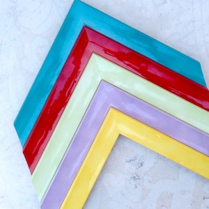 Turquoise Blue Picture Frame- Shiny Lacquer Photo Frame- A5 A4 A3 4x4 ...