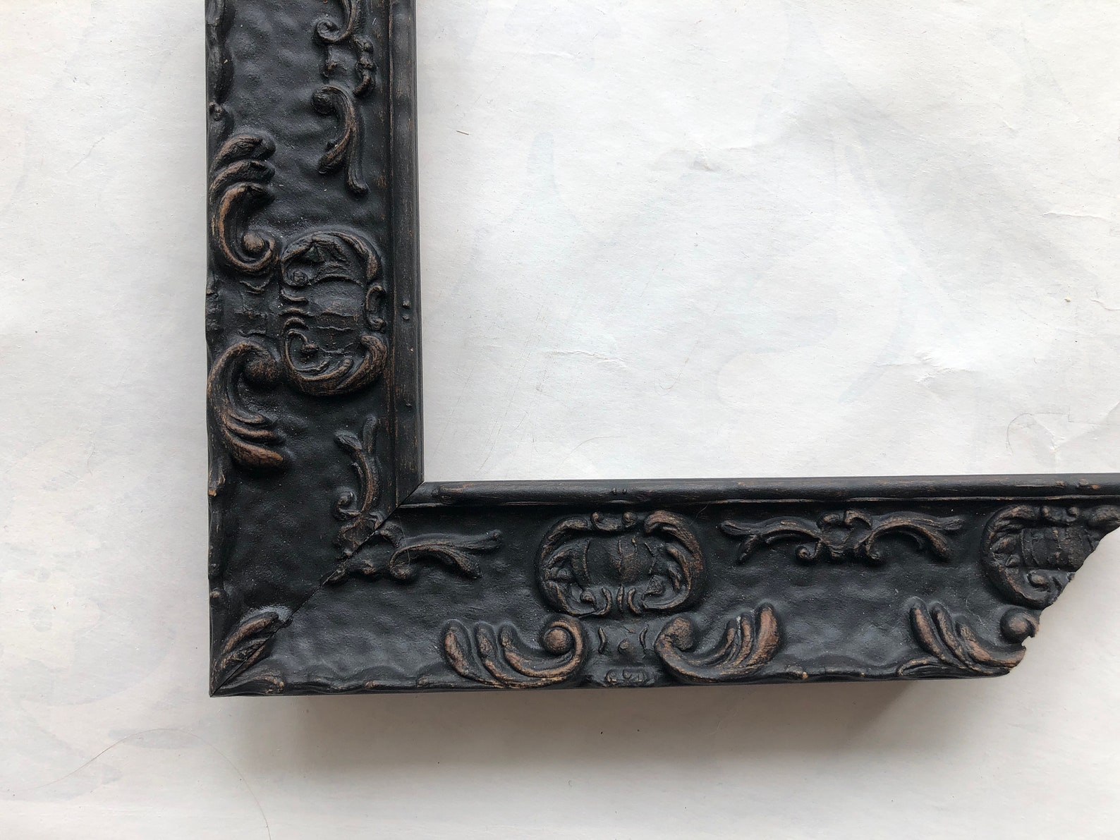 Satin Black Picture Frame Victorian Gothic Style A4 4x4 4x6 5x7 8x8 ...