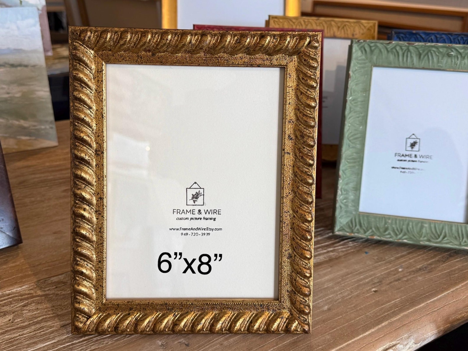 Antiqued Gold Picture Frame W/rope Detail- Vintage Gold Photo Frame A5 ...