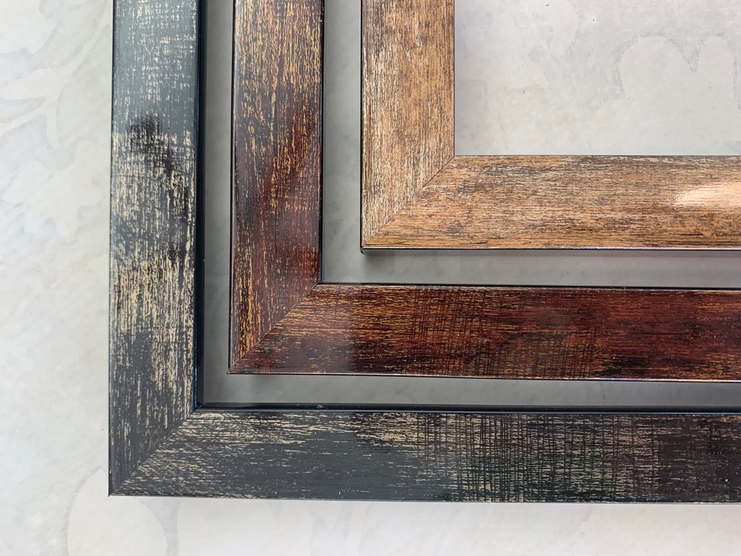 Urban Rustic Picture Frames in Black, Warm Silver and Mahogany Red ...