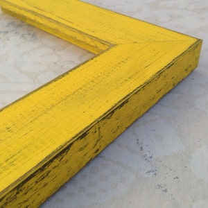 Rustic Wood Yellow Picture Frame - 4x4, 4x6, 5x5, 5x7, 8x8, 8x10, 8 ...