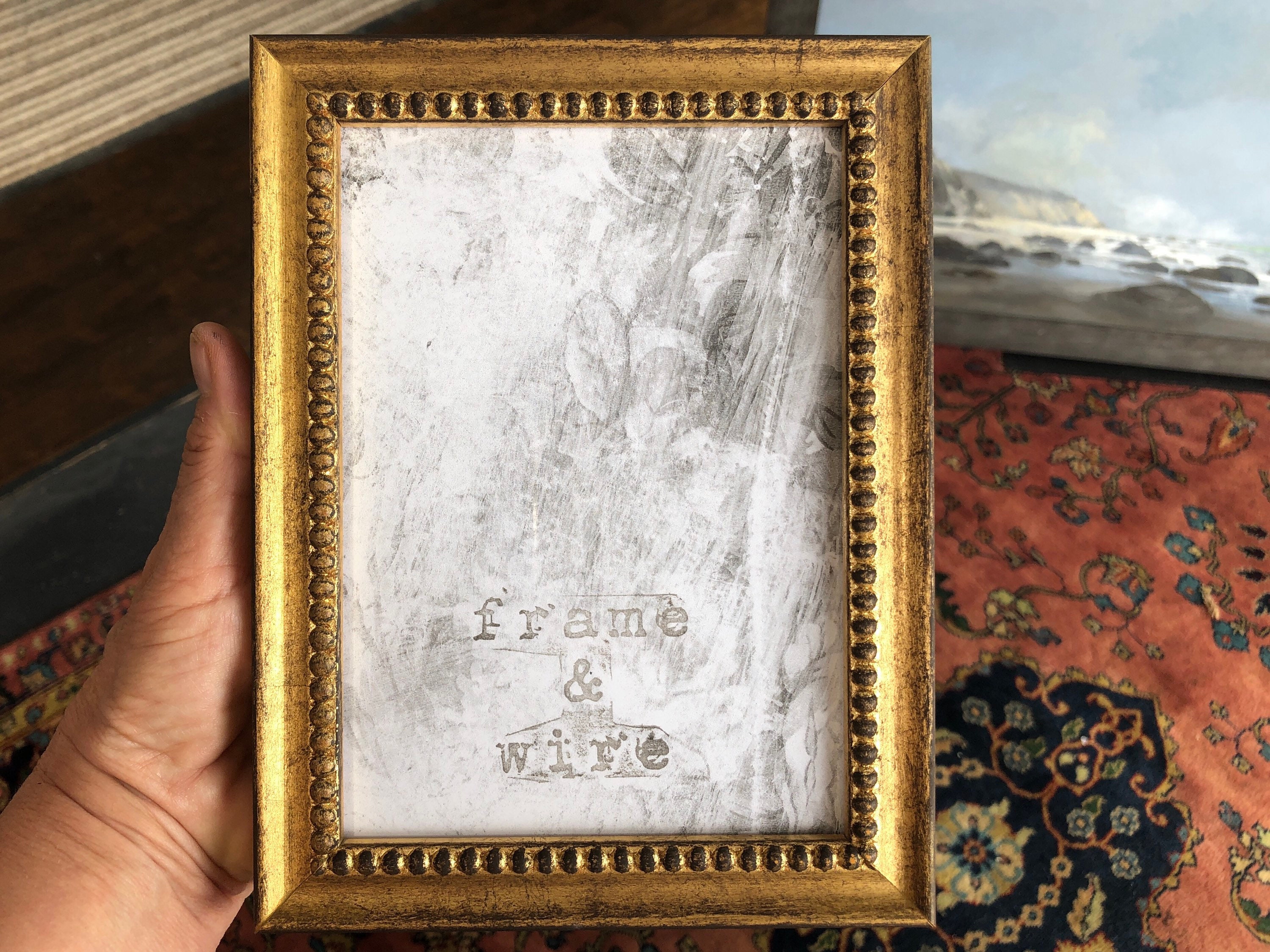 Distressed Gold Picture Frame W/bead Vintage Custom Sizes | Etsy