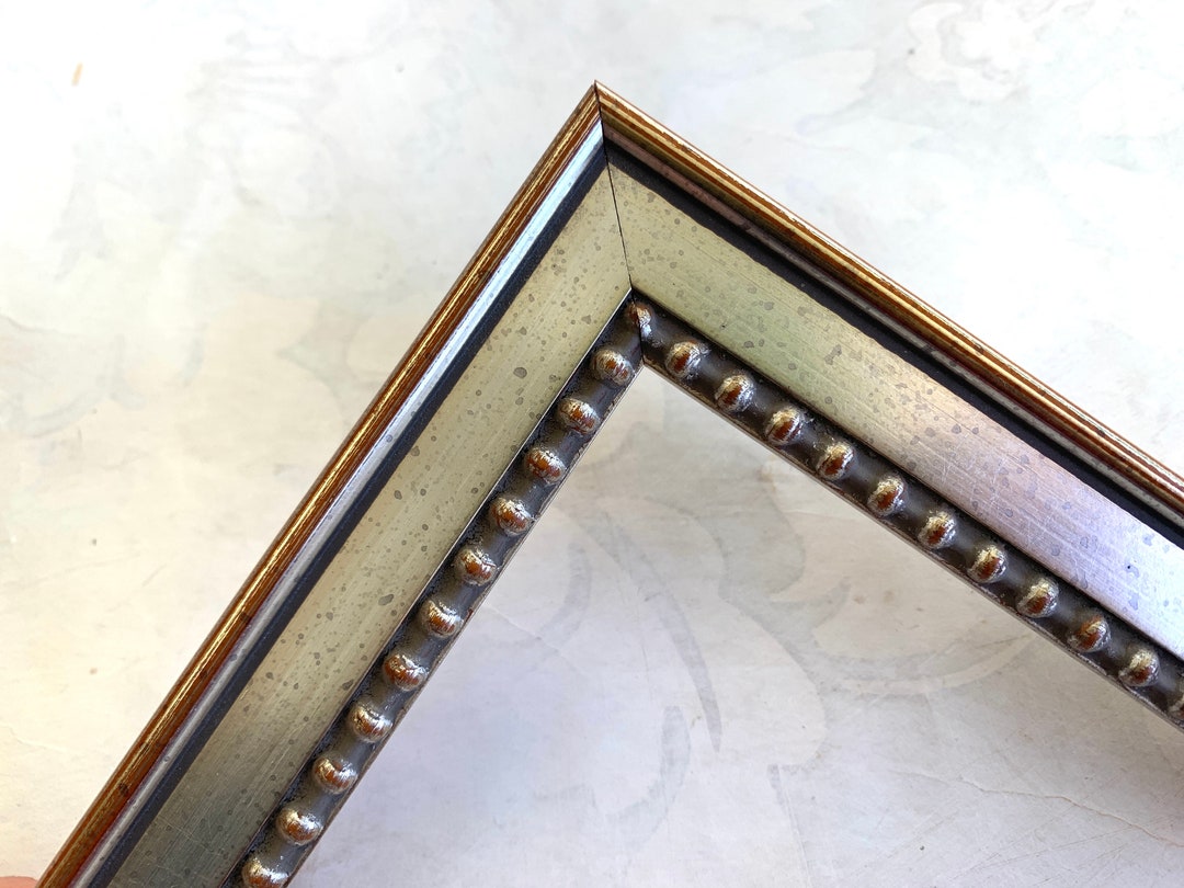 Elegant Silver Beaded Picture Frame- Classic Design- Custom Sizes ...