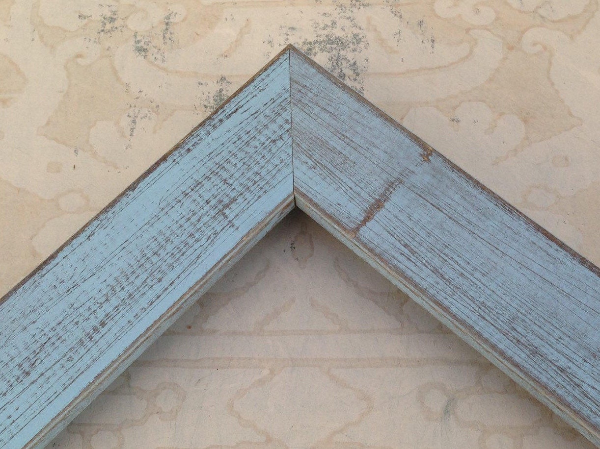 Rustic Cottage Blue Picture Frame 4x4, 4x6, 5x5, 5x7, 8x8, 8x10, 8.5x11 ...