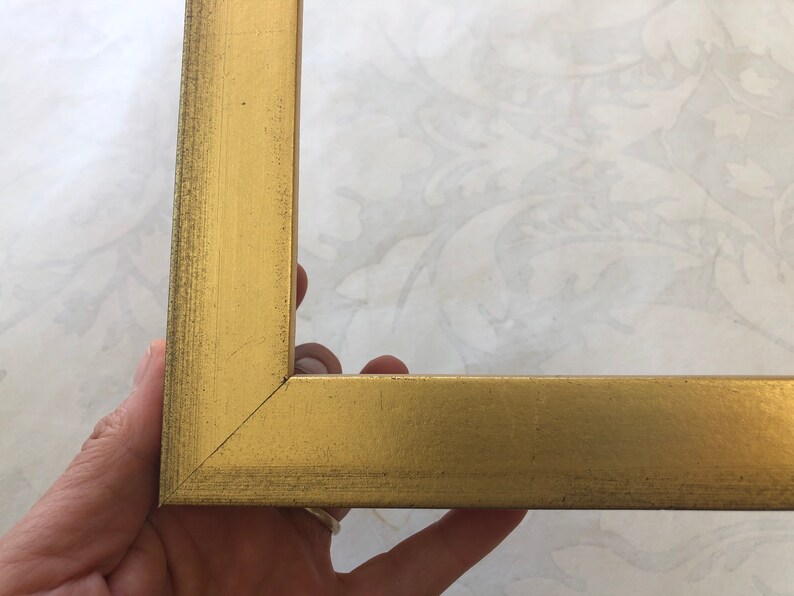 Square Lightly Distressed Gold Picture Frame Large Frame - Etsy