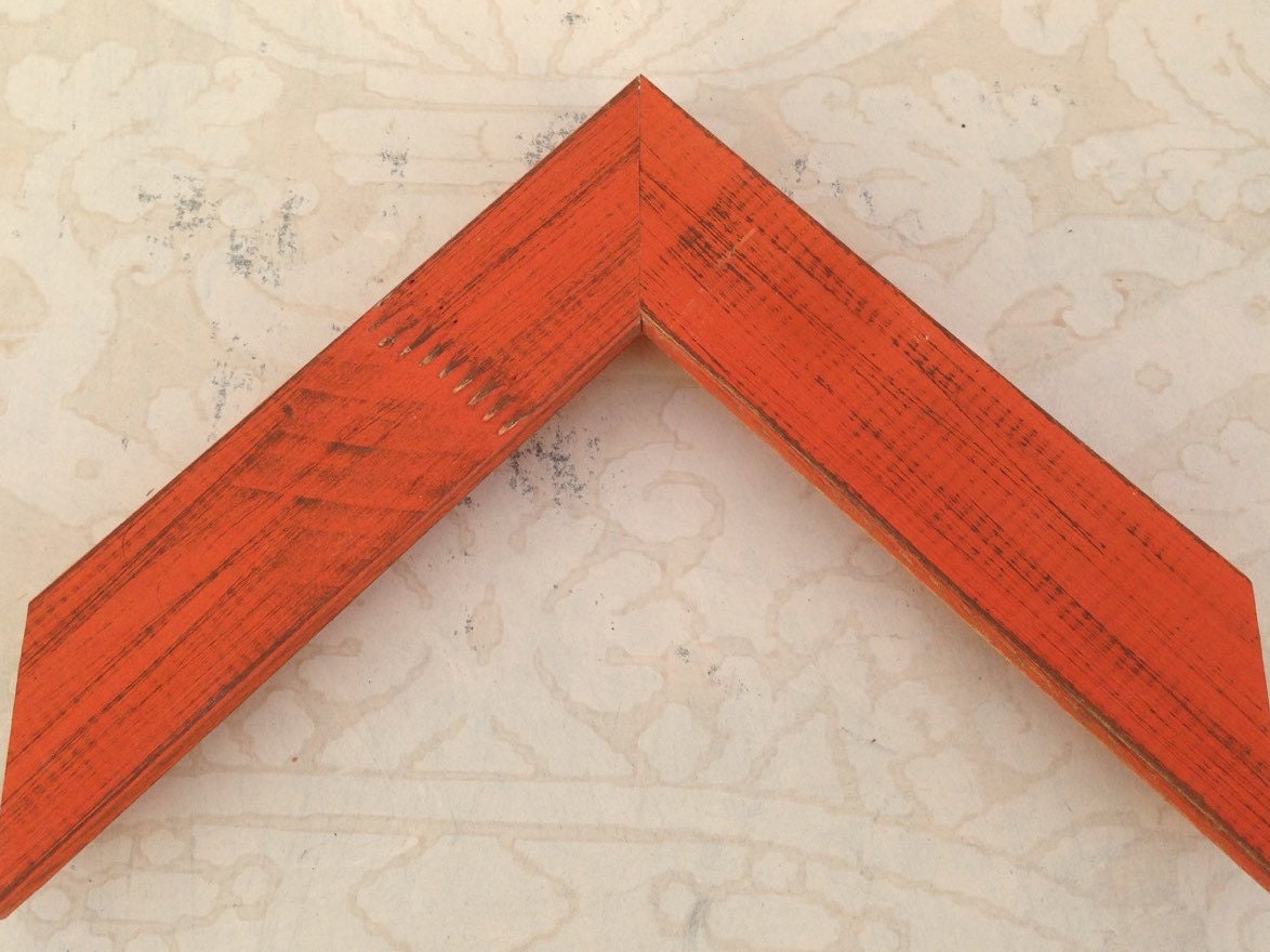 Rustic Orange Picture Frames 4x4 4x6 5x5 5x7 8x8 8x10 | Etsy