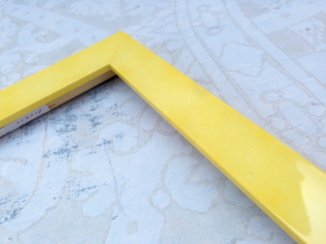 Lacquer Butter Yellow Picture Frame- Nursery & Kids Room Decor- A5 A4 ...