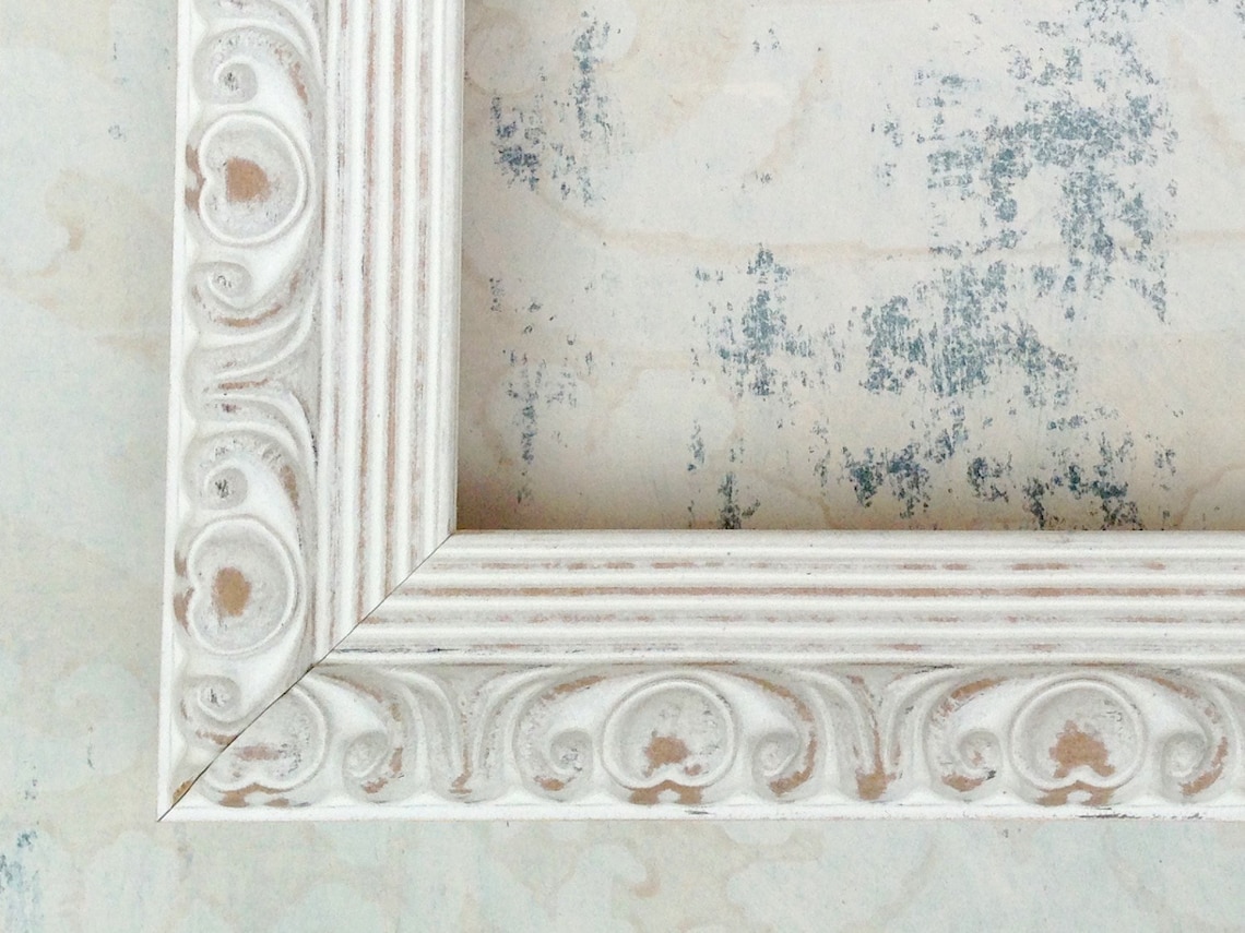 Shabby Chic White Picture Frame Vintage White Beach Cottage - Etsy