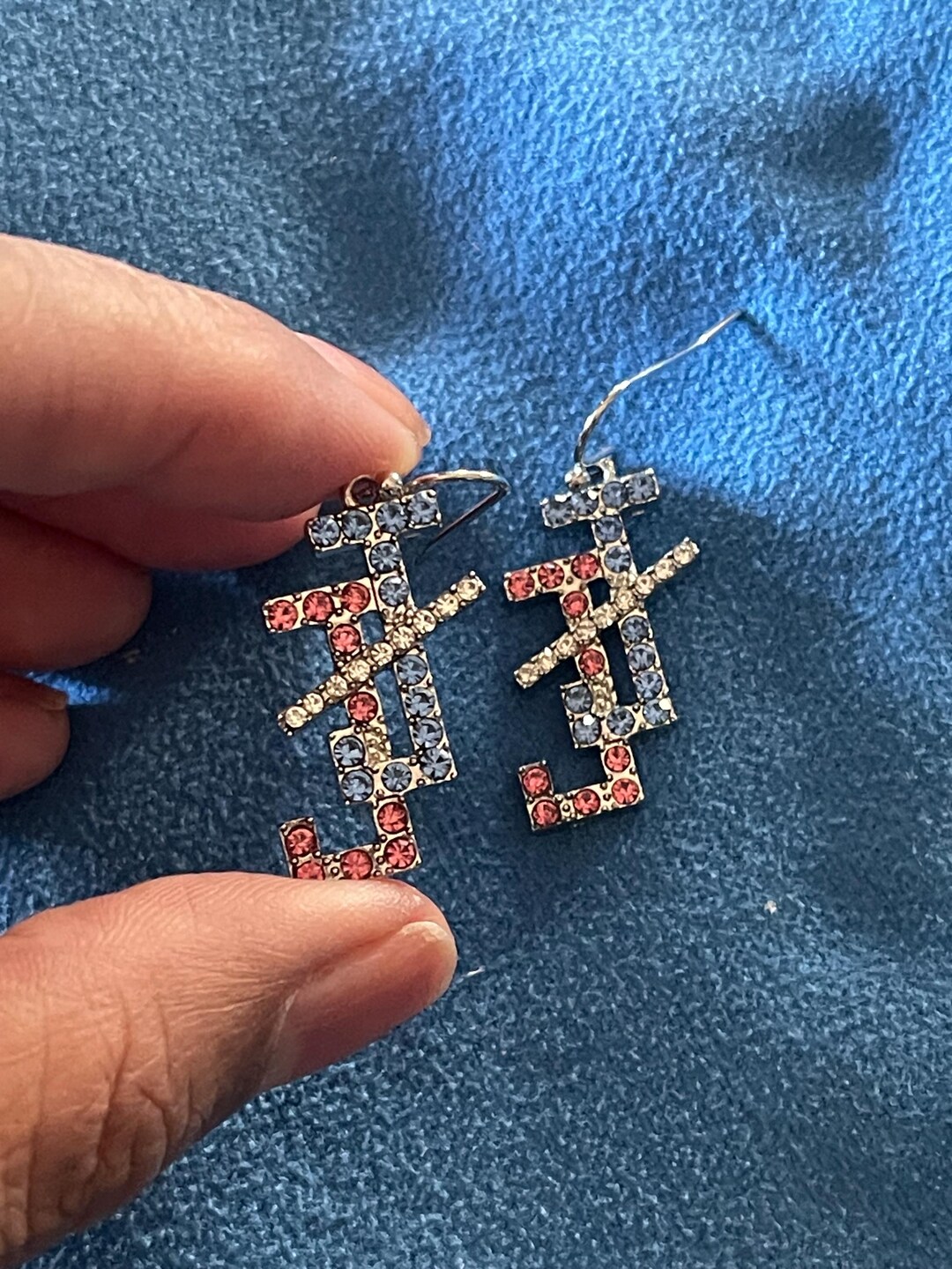 Jack and Jill of America JJ Interlock Logo Crystal Earrings in All ...