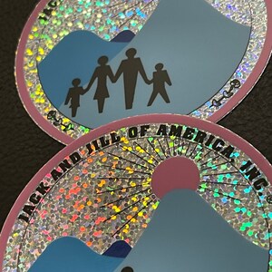 Jack and Jill of America Stickers, 3inch Glitter Stickers or Non ...