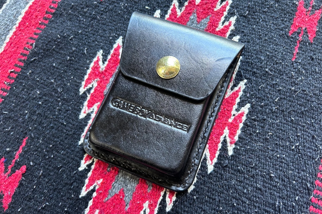 Game Boy Advance SP Slate Leather Case - Customizable - Etsy