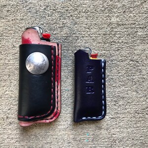 Leather LIGHTER Case for Use With MINI BIC Lighter - Lighter Cover ...