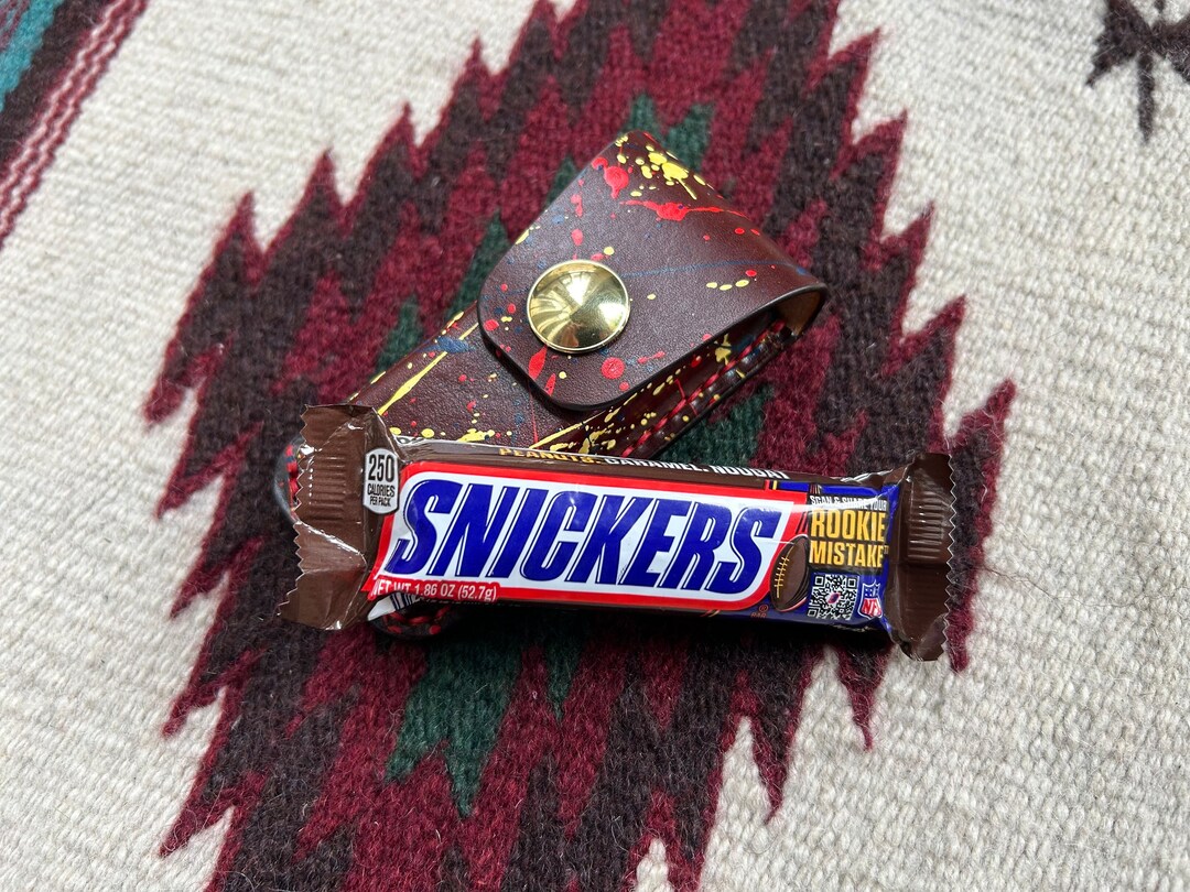 Leather Snickers Bar Holster W/ Belt Loop - Customizable - Etsy