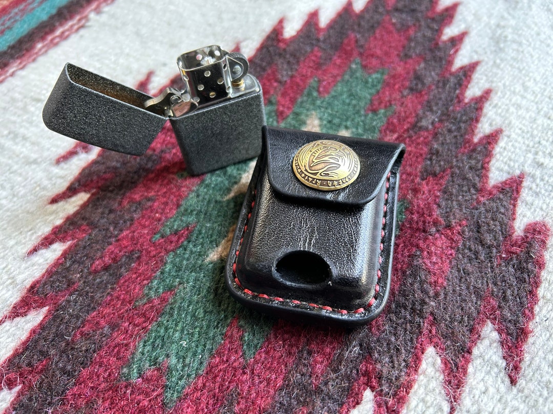 Leather ZIPPO Case W/ Belt Loop/clip - Customizable - Etsy