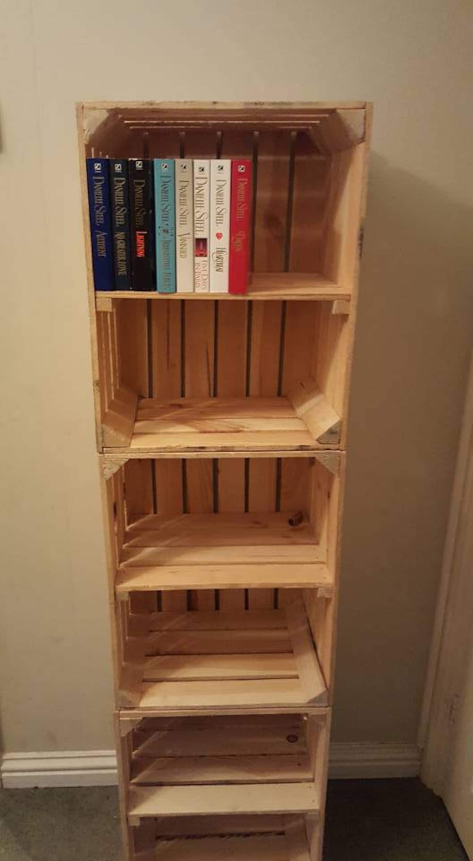 3 X APPLE CRATES With SHELF Ideal Shelving Display / | Etsy UK
