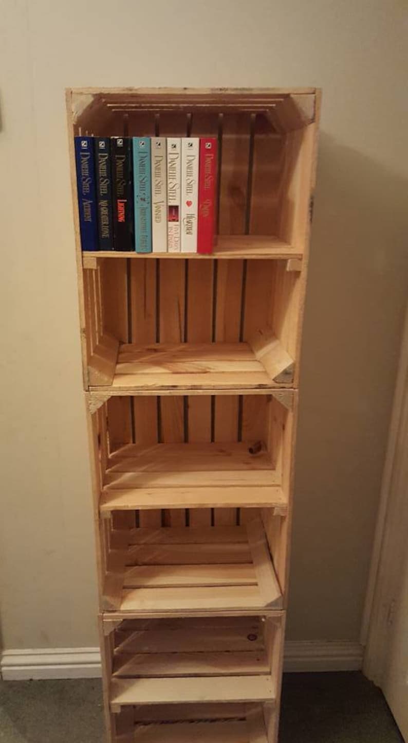 3 X APPLE CRATES With SHELF Ideal Shelving Display / - Etsy UK