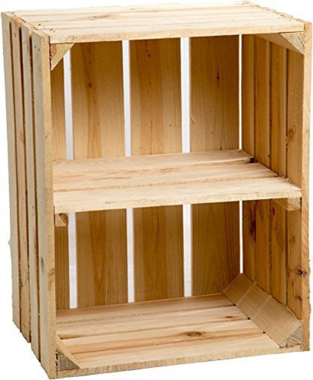 Hand Made APPLE CRATE Reproduction Box With Short Shelf - Natural ...