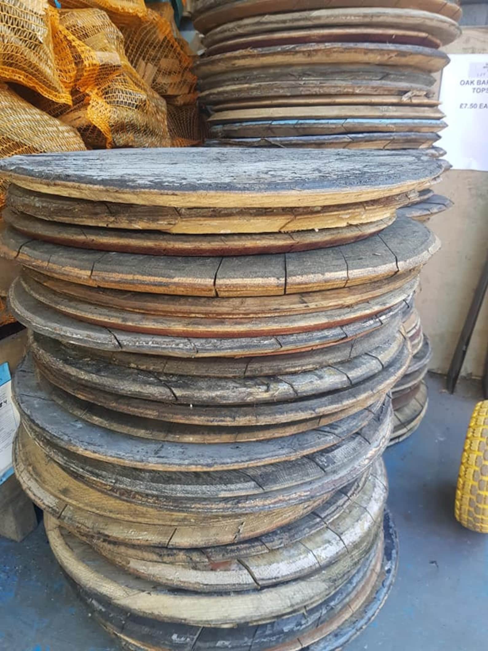 Oak Barrel Lids / Tops / Heads from Whisky Bourbon Wine and | Etsy