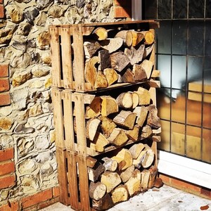 LOG STORAGE UNIT - Fire Wood / Log Store / Timber / Wood Burner Bbq ...