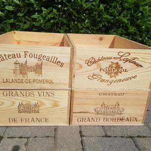 12 Bottle Case Size - Traditional FRENCH WOODEN WINE Box / Crate ...