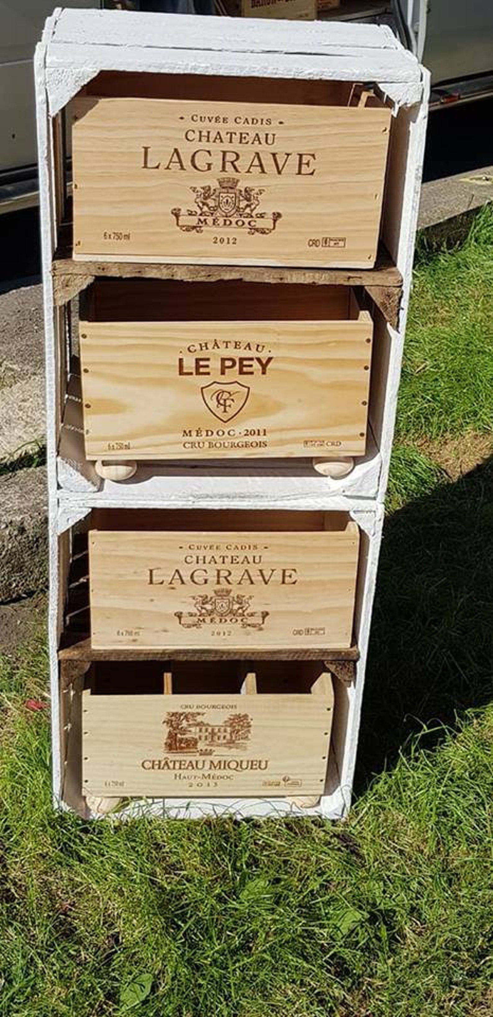 Vintage Apple Crate STORAGE UNIT With DRAWERS 2 X White | Etsy UK