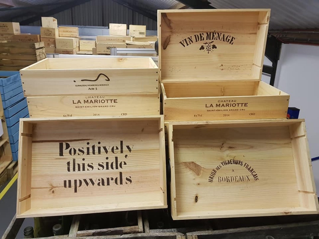 French Wooden Wine Box TRAY With Handles- Dinner Tray, Tea Tray ...