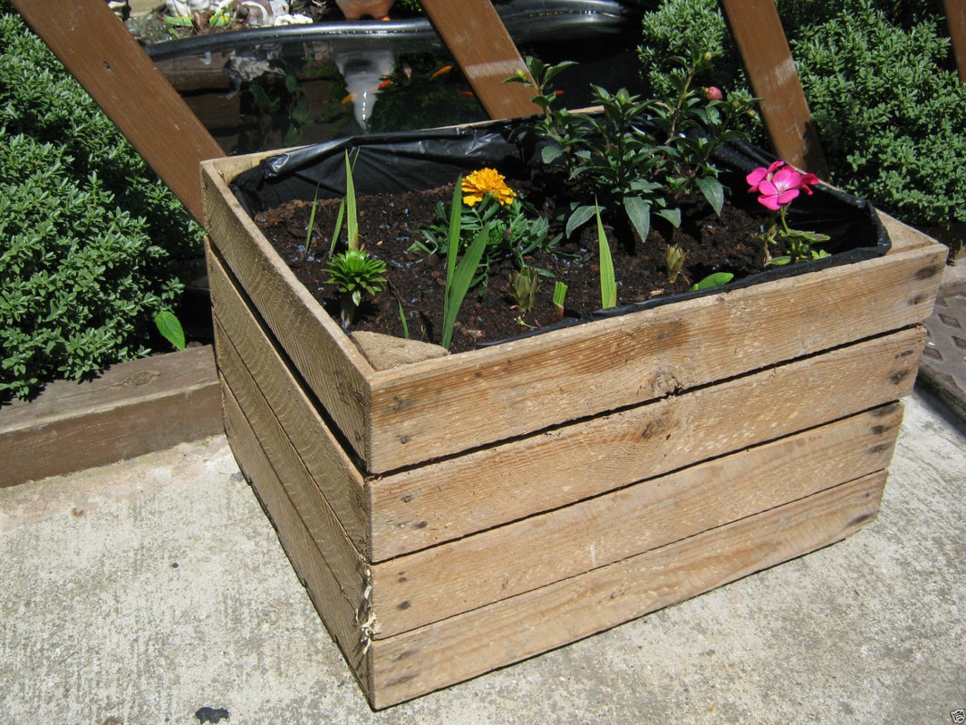 2 X PLANTERS Vintage Rustic European Wooden Apple Crates,wooden Garden ...