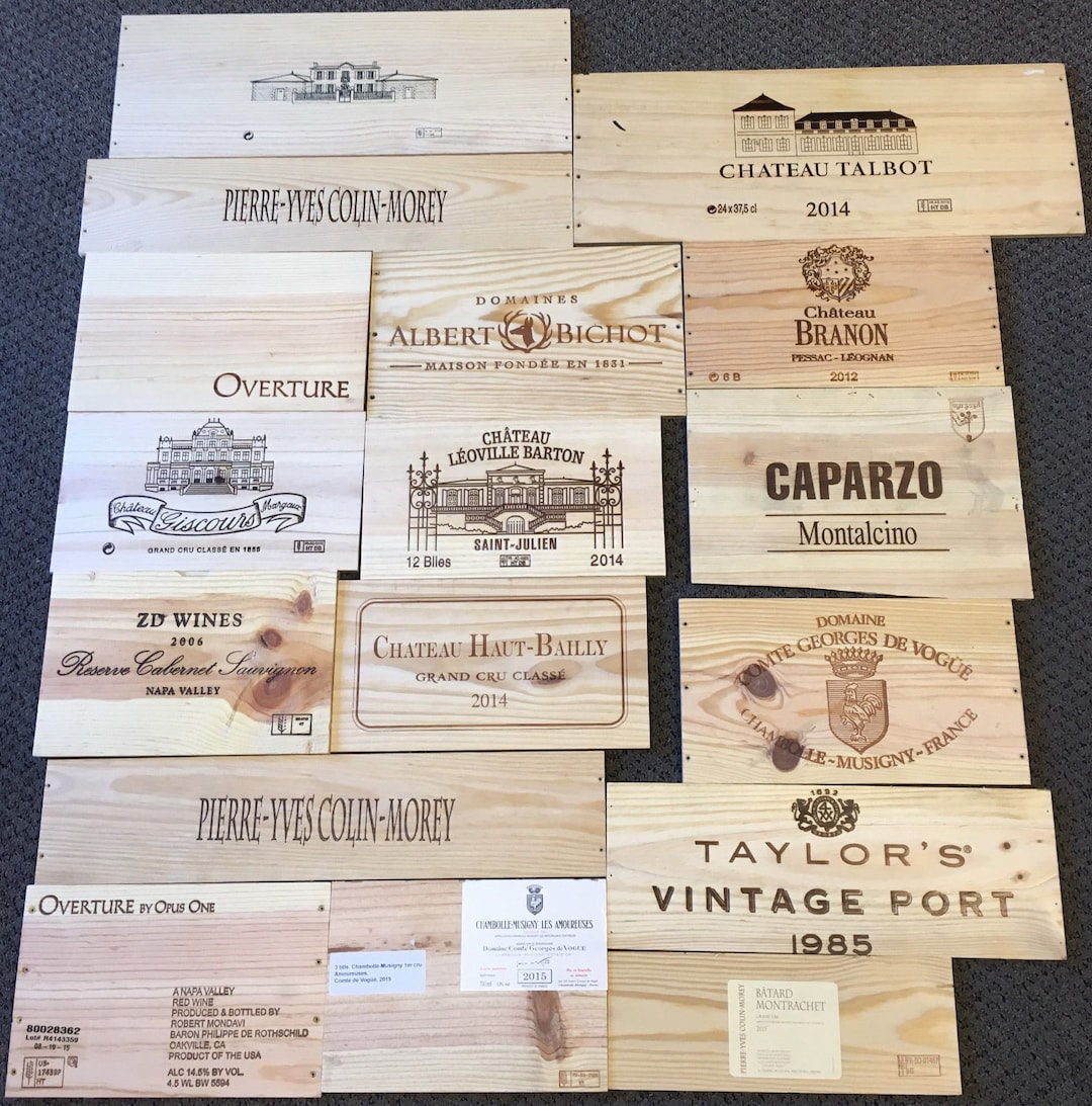 Assorted & Branded Wine Crate Panels (wood Wine Box) Sides / Ends ...