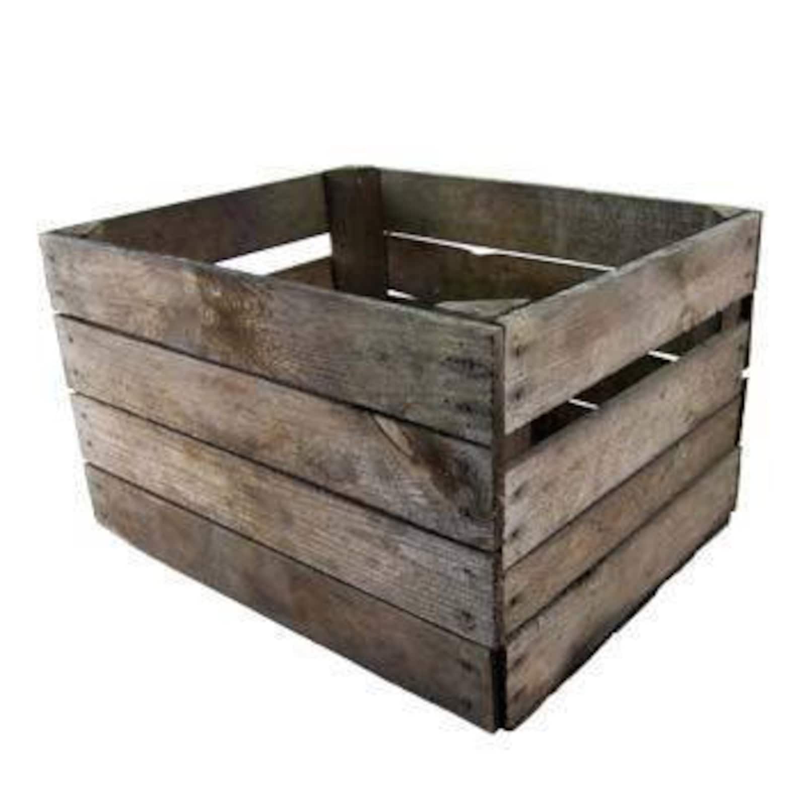 6 X Vintage Rustic European Wooden Apple Crates, Ideal Storage Boxes ...