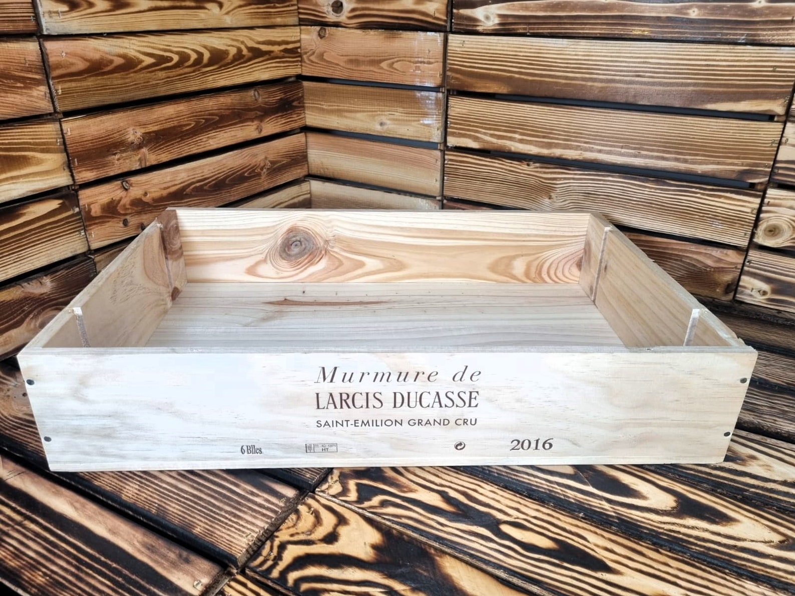 5 X Half Sized Traditional Flat / Tray FRENCH WOODEN WINE Box / Crate ...