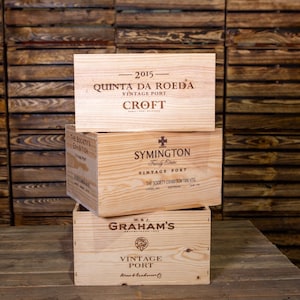 3 Pack - Genuine Wooden Port Bottle Boxes - Upcycle, Project, Christmas ...