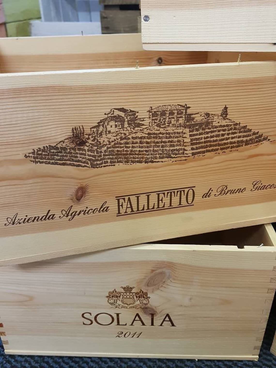 6 X French / Spanish / Portuguese / Argentinian WINE BOXES Used Wooden ...