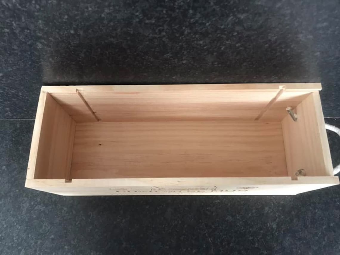 Chateau De Mus - Single Magnum Bottle Size Wooden Wine Box - Etsy