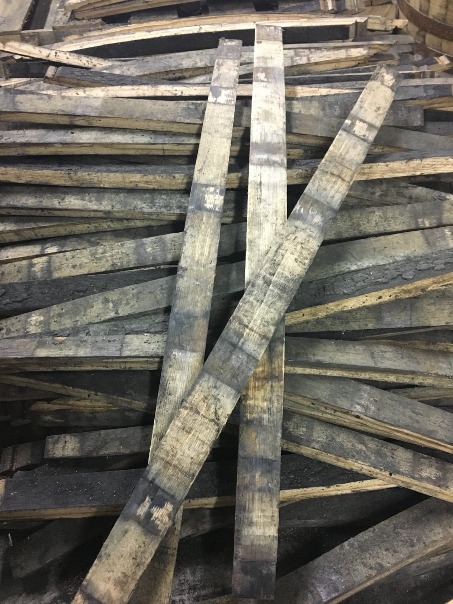 Solid Oak Whiskey / WHISKEY BARREL STAVES Bourbon Scotch - Authentic ...