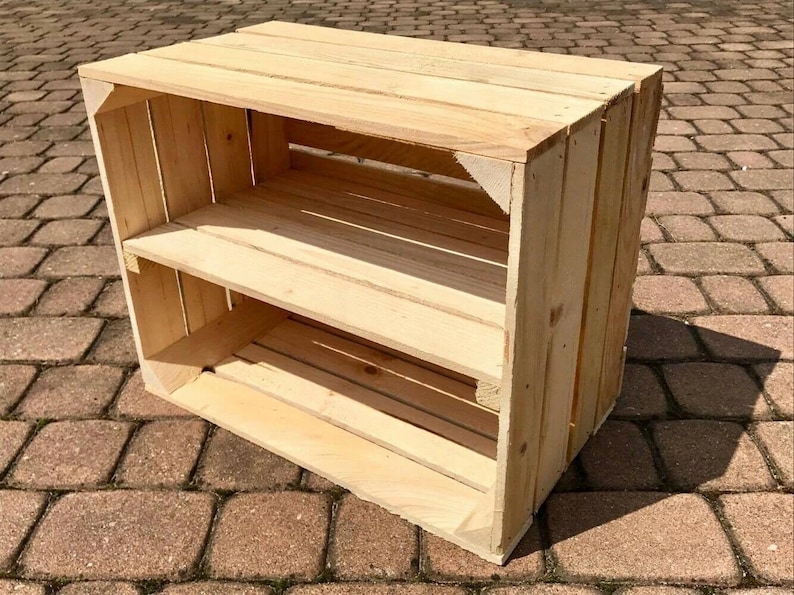 New Handmade Fruit Crate with shelf Wooden Apple Crates | Etsy